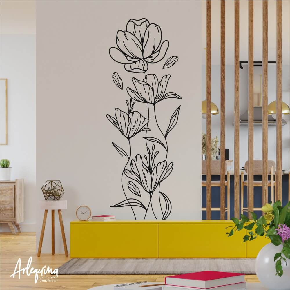 Diseño Flores - Vinilo Decorativo Pared